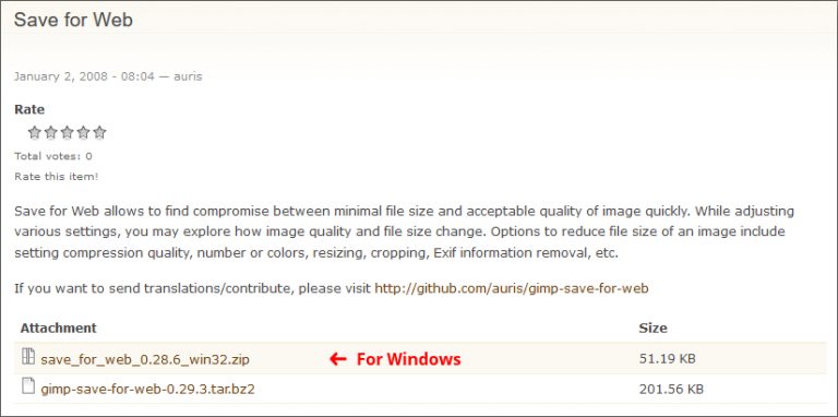 GIMP - Save for Web Plugin: How to Optimize Images for Web