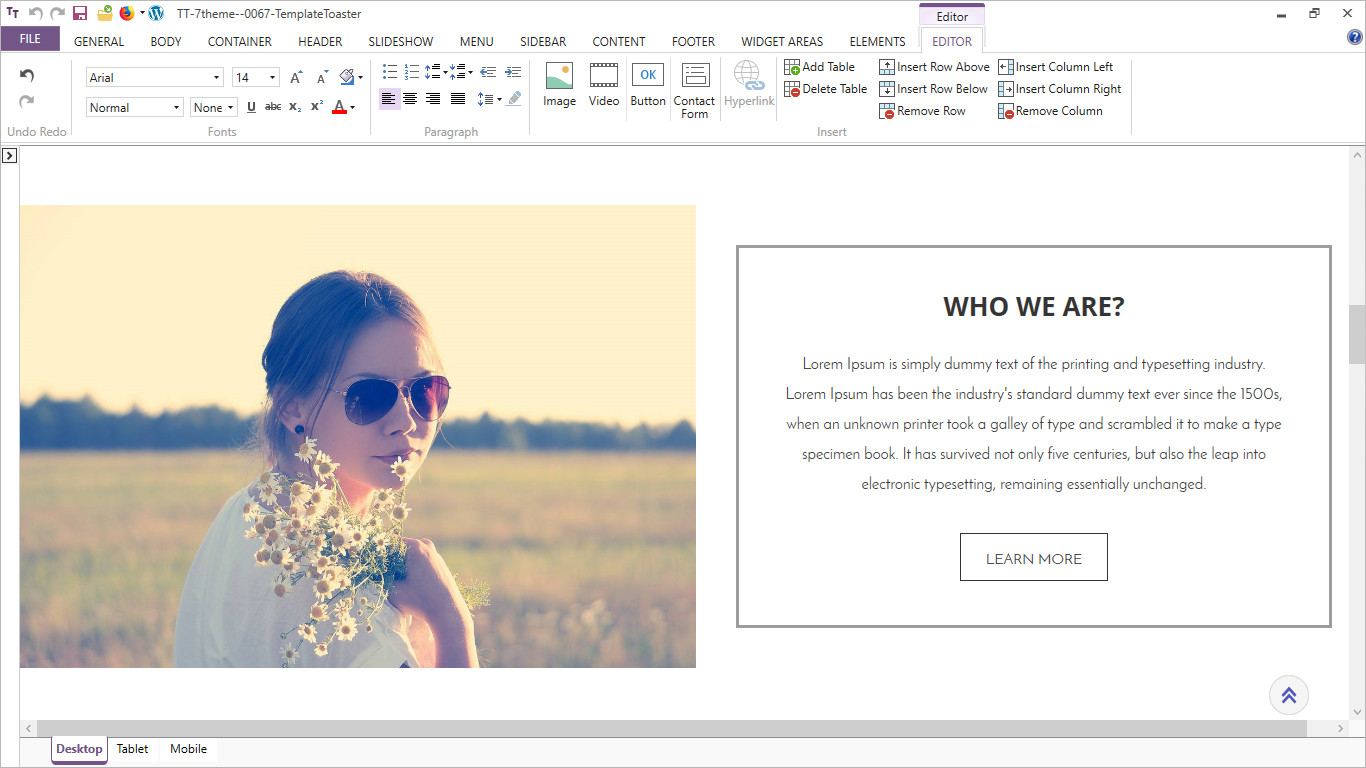 Screenshots - TemplateToaster