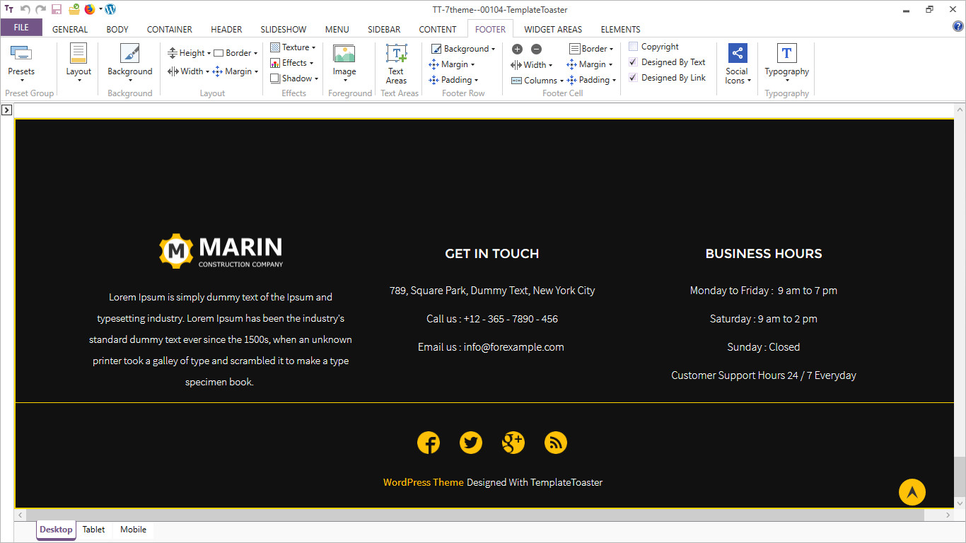 Screenshots - TemplateToaster
