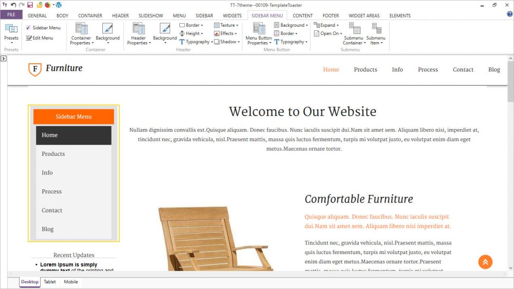 Screenshots - TemplateToaster