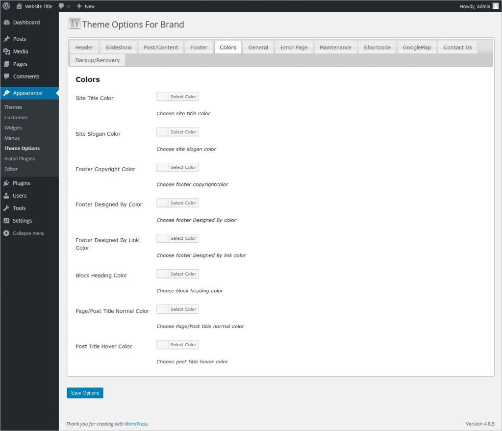 WordPress Thema Framework - TemplateToaster