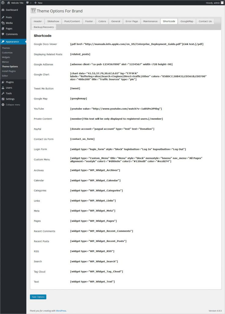 WordPress Thema Framework - TemplateToaster