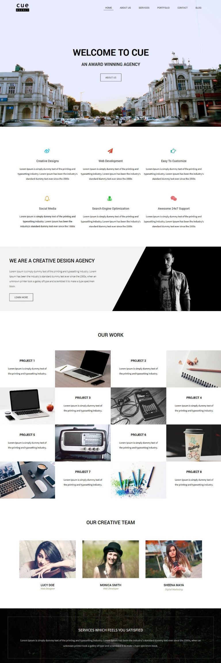 Cue Web Development Company WordPress Theme - TemplateToaster