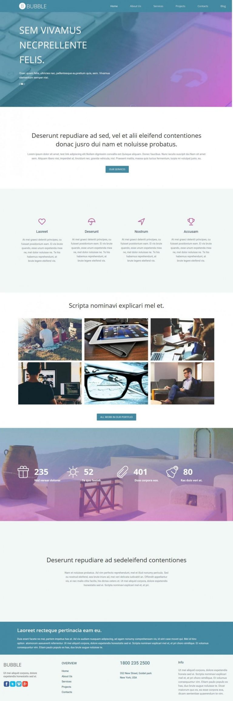Bubble - Premium Web App Design HTML Template - TemplateToaster