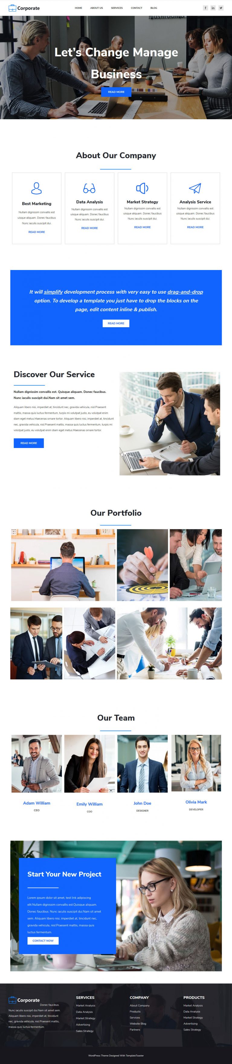 Corporate - Business and Finance Blogger Template - TemplateToaster