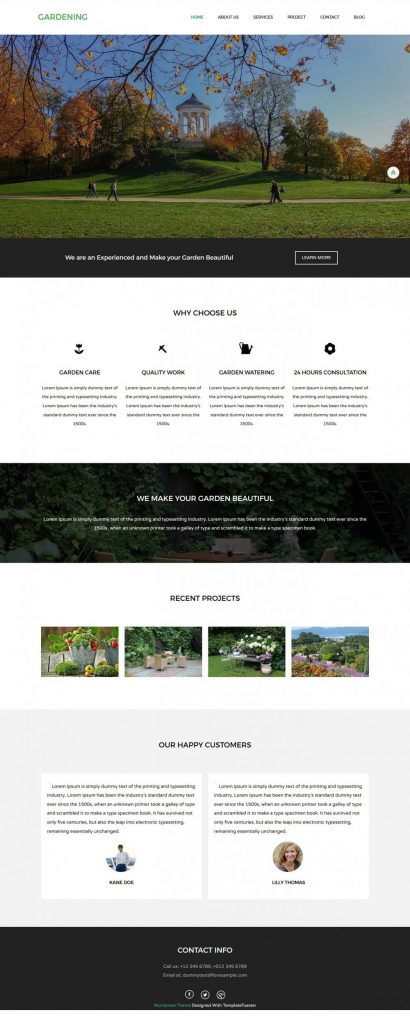 Gardening - Eco Nature Garden HTML Template - TemplateToaster