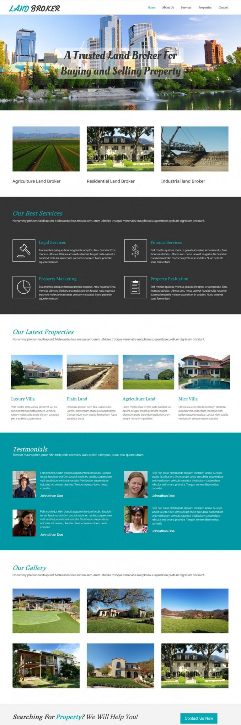 Land Broker - Real Estate Agency Blogger Template - TemplateToaster