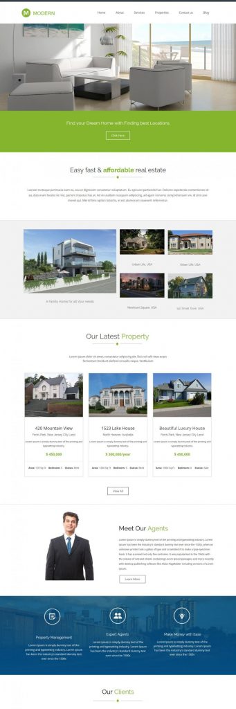 Modern Estate Real Estate HTML Template - TemplateToaster
