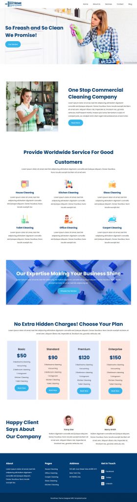 Extreme House Cleaning Company Drupal Theme - TemplateToaster