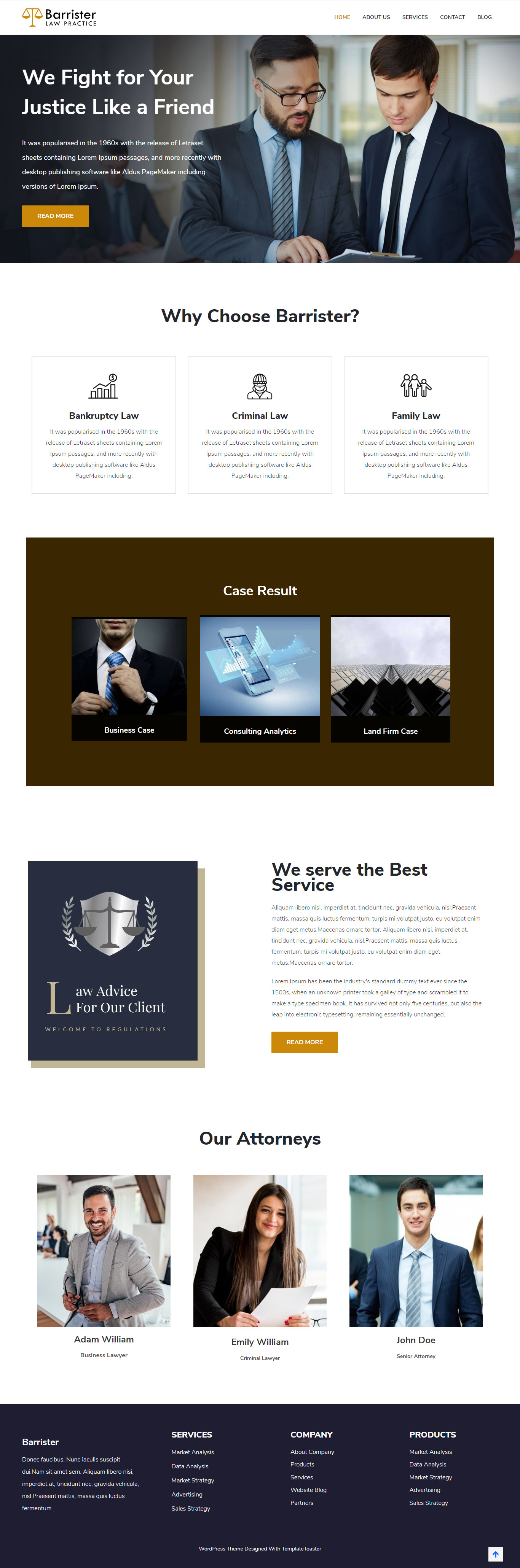 Barrister Law Practice Joomla Template TemplateToaster