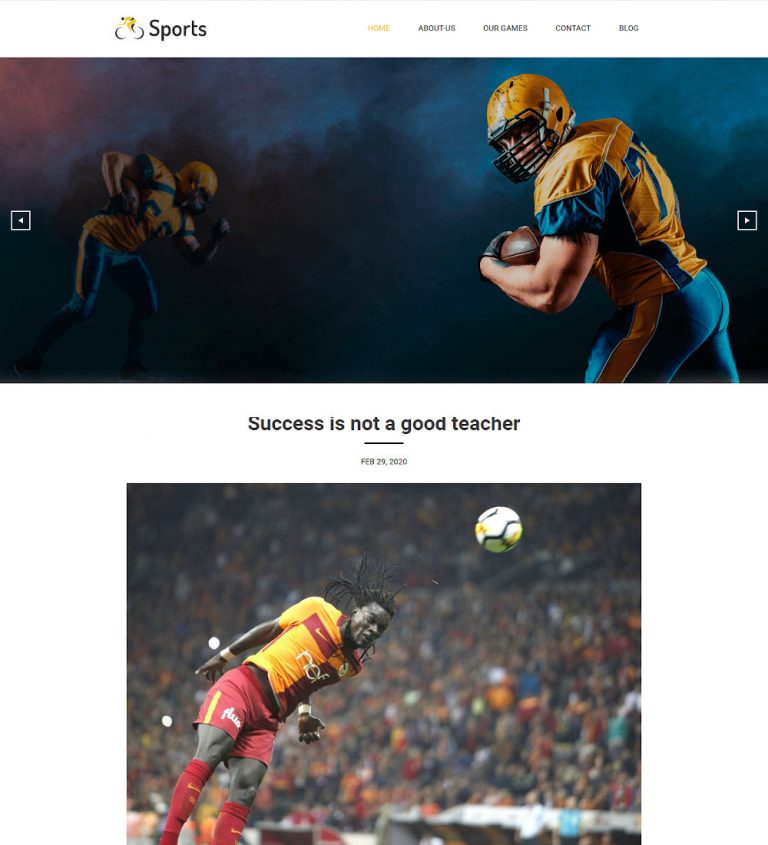 Sports - News Updates WordPress Theme - TemplateToaster