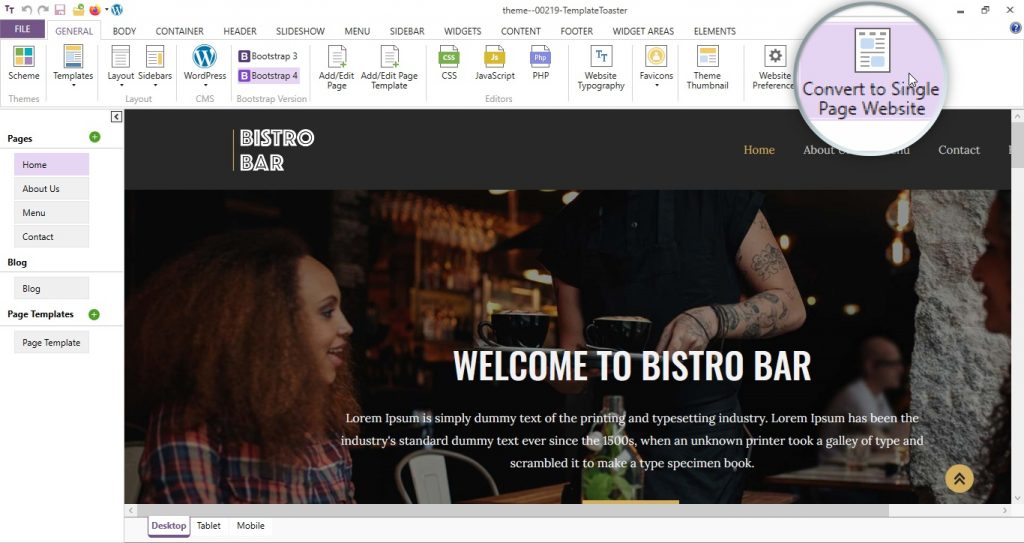 WordPress Theme Builder - TemplateToaster