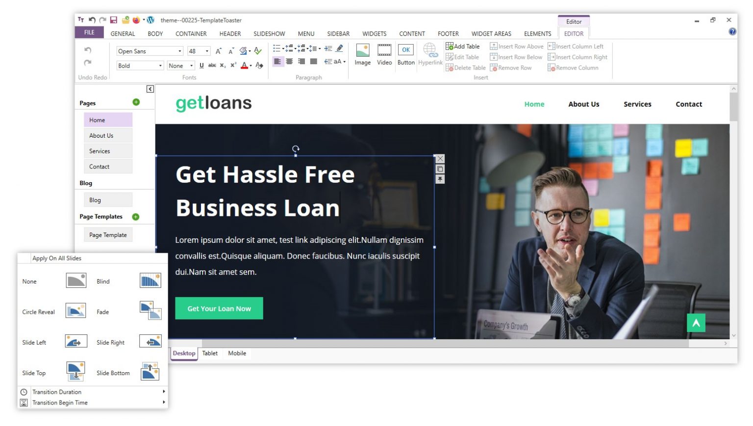 Offline Website Builder Software - TemplateToaster