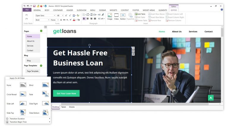 Offline Website Builder Software - TemplateToaster