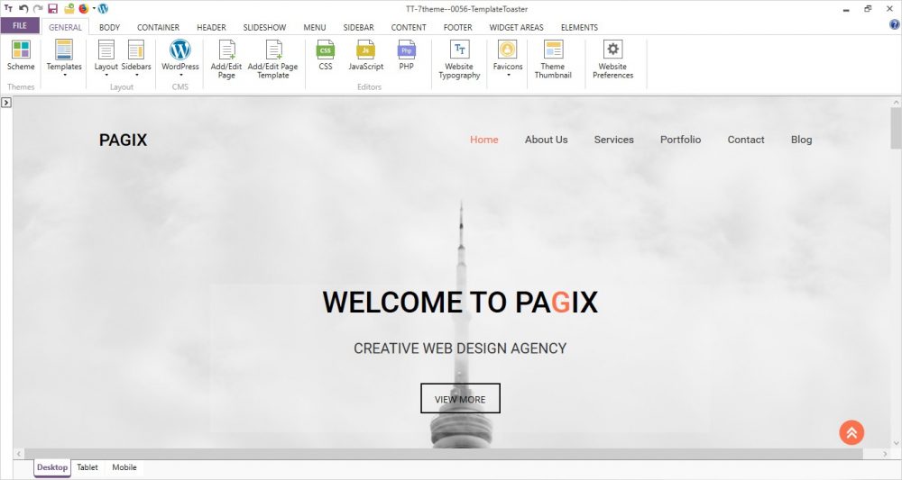 Offline Website Builder Software - TemplateToaster