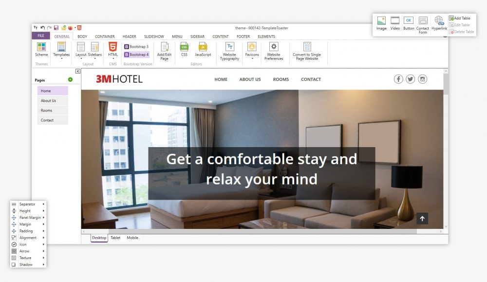 HTML Website Creator - TemplateToaster