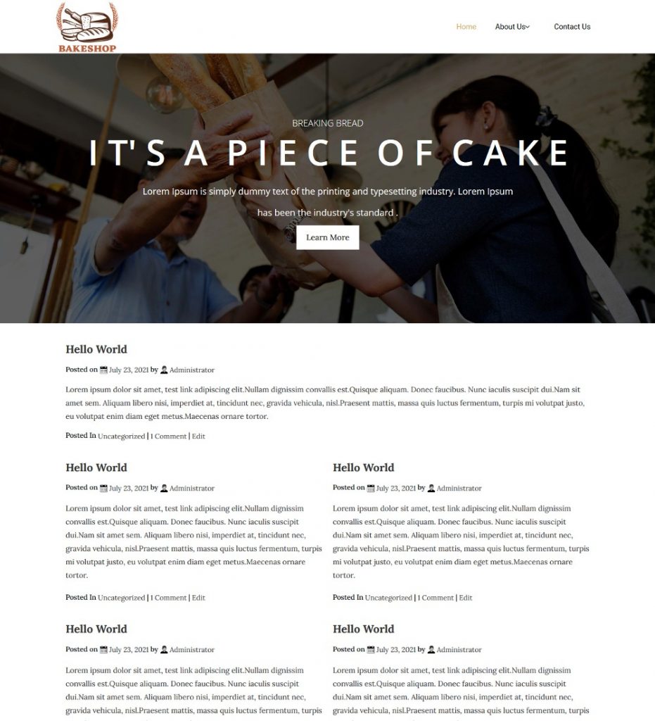 Bake Shop - Cake & Bakery Products Blogger Template - TemplateToaster
