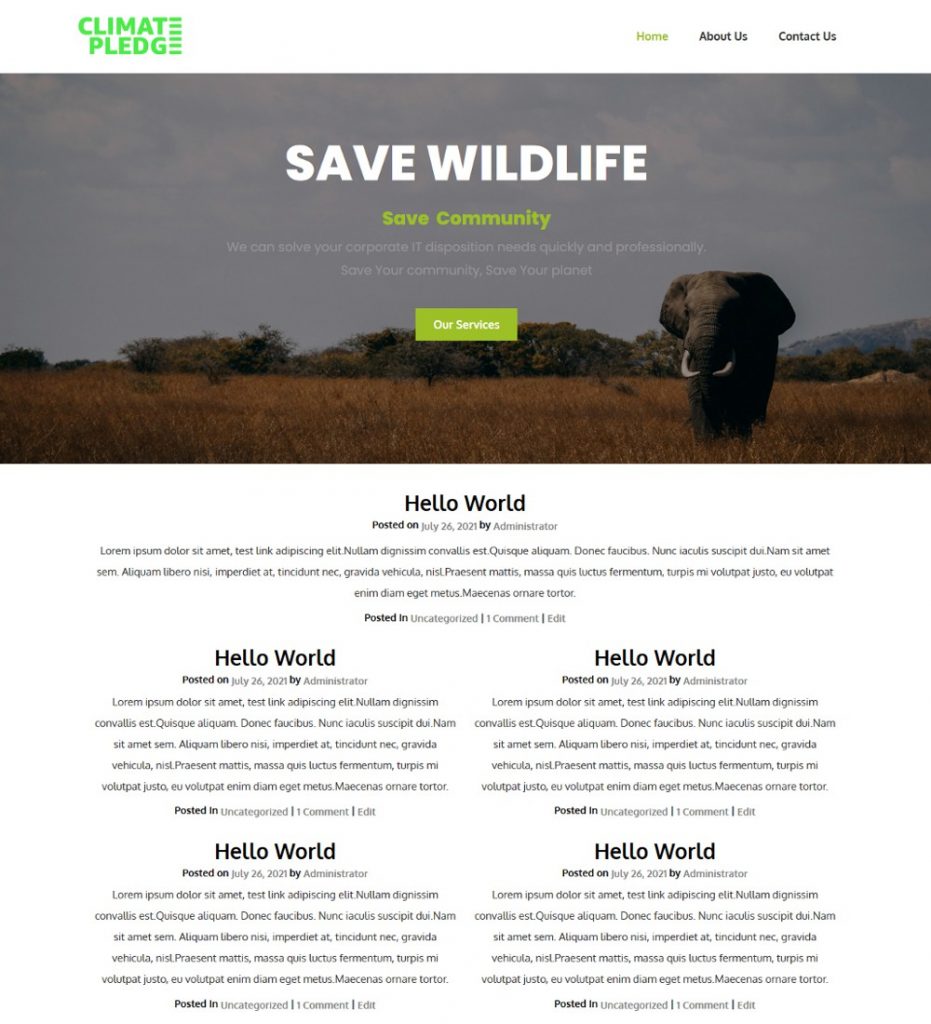 Climate Pledge - Environment Protection & Eco Friendly Blogger Template ...