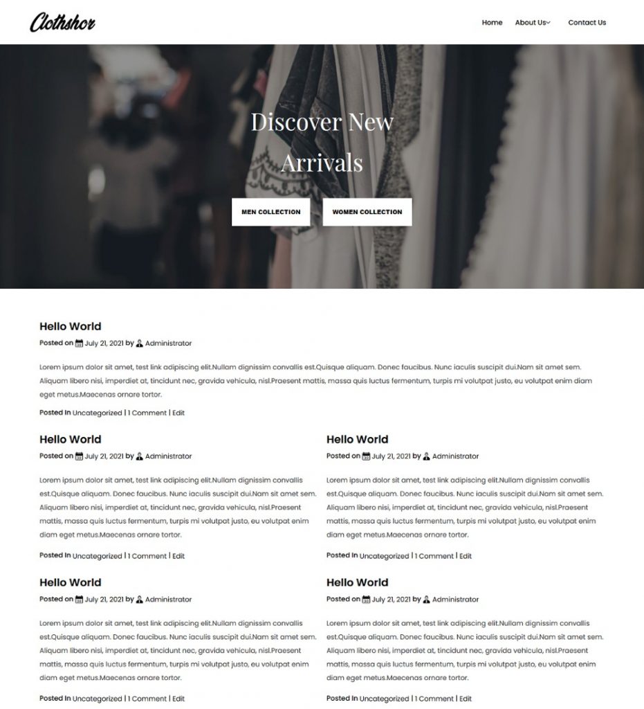 Clothshor - Fashion & Clothing Online Store Blogger Template ...