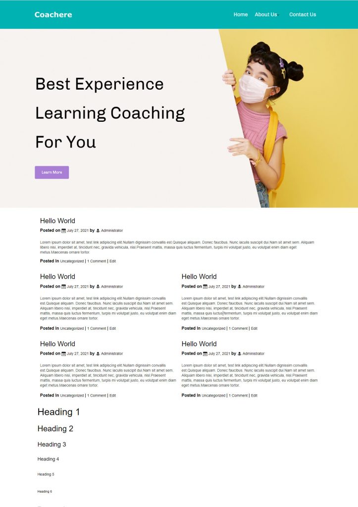 Coachere - Coaching Center Blogger Template - TemplateToaster