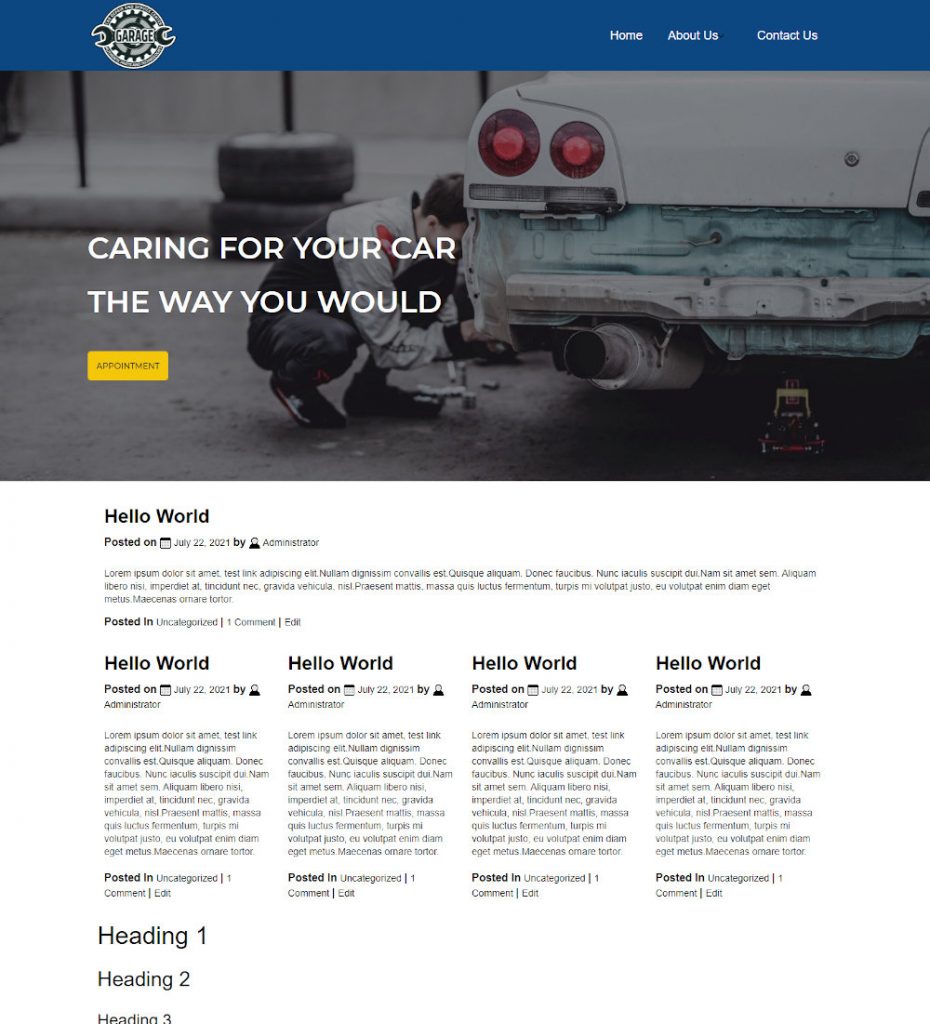 Garage - Auto Service and Car Repair Blogger Template - TemplateToaster