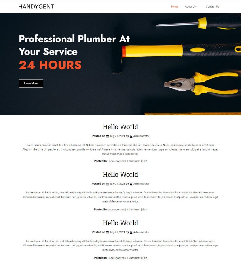 HandyGent - Multiple Service Provider Blogger Template - TemplateToaster