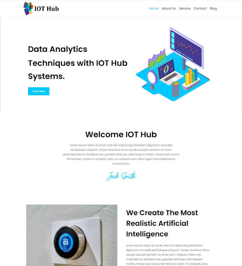 IOT Hub - Internet of Things WordPress Theme- TemplateToaster