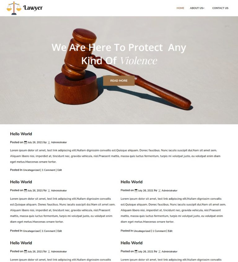 Lawyer - Law Practice & Office Blogger Template - TemplateToaster