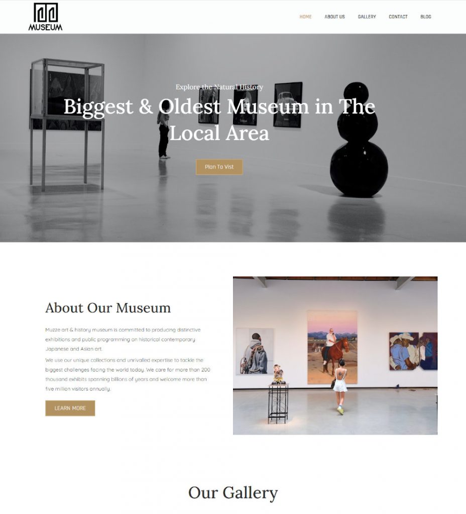 Meseumartz - Museum Art Gallery Exhibition WordPress Theme- TemplateToaster