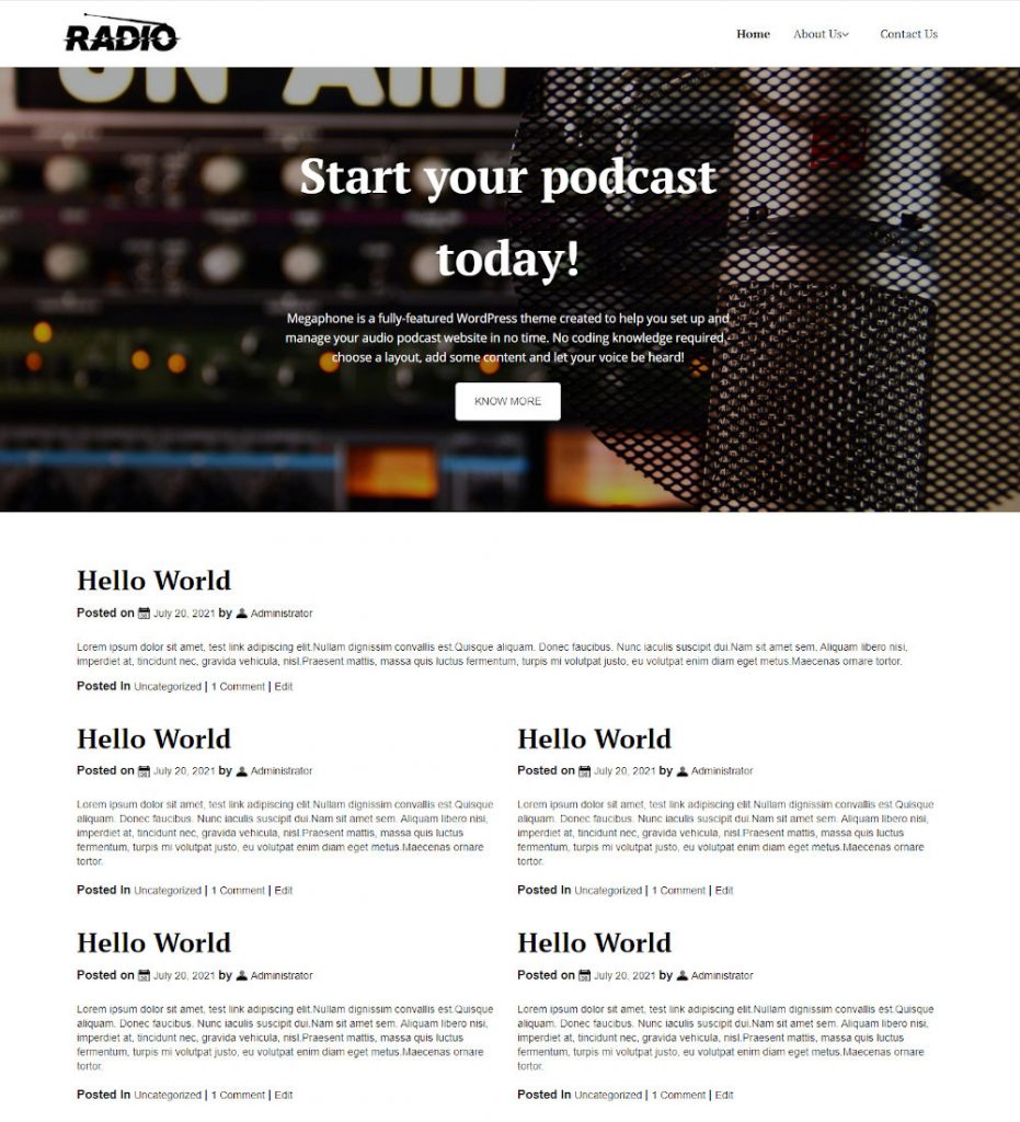 Radio Station Blogger Template - TemplateToaster