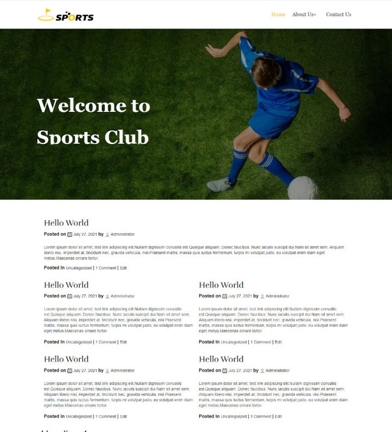 SportPlus - Sports Club Blogger Template - TemplateToaster