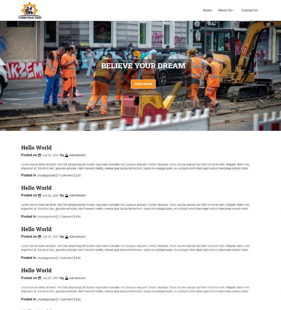 The Construction - Construction Company Blogger Template - TemplateToaster
