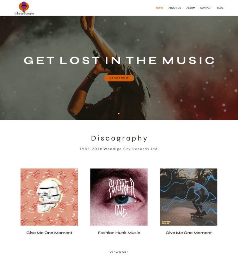 Universal Singer - Portfolio & Biography Drupal Theme - TemplateToaster