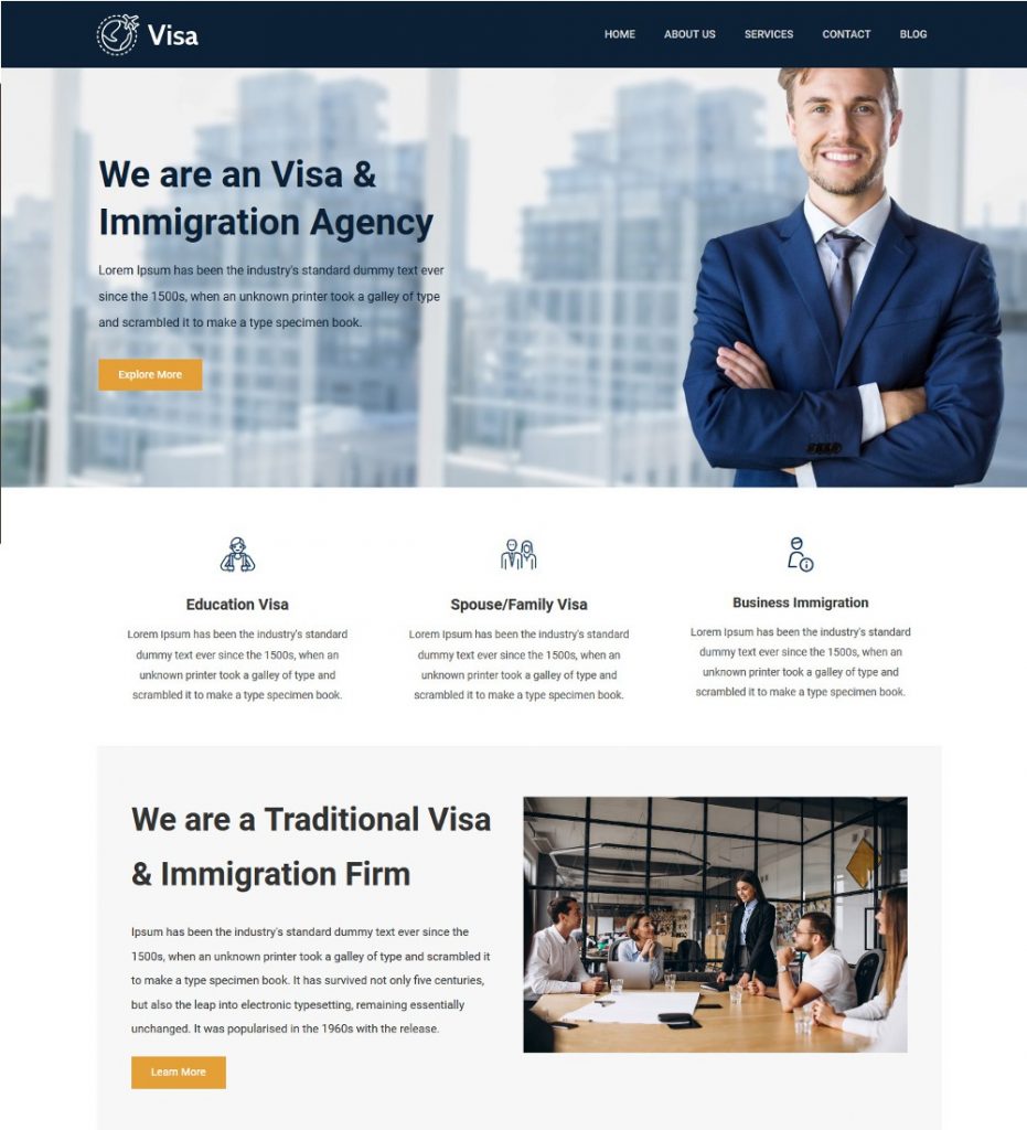 Visa - Immigration Visa Consulting Drupal Theme - TemplateToaster