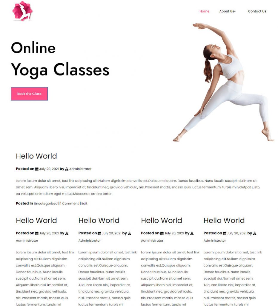 Yogama - Meditation Yoga Classes Blogger Template - TemplateToaster