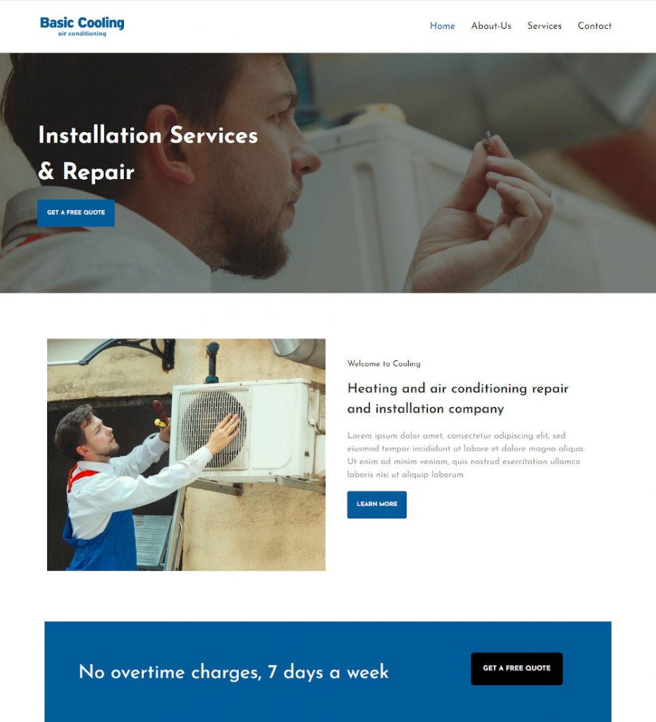 Base Cooling - Heating and Air Conditioning Joomla Template ...