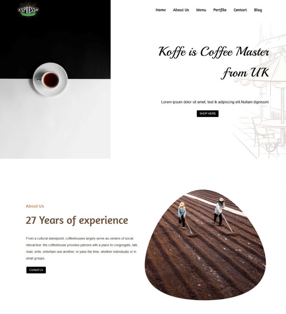 Espresso - Cafes & Coffee Shop Joomla Template - TemplateToaster