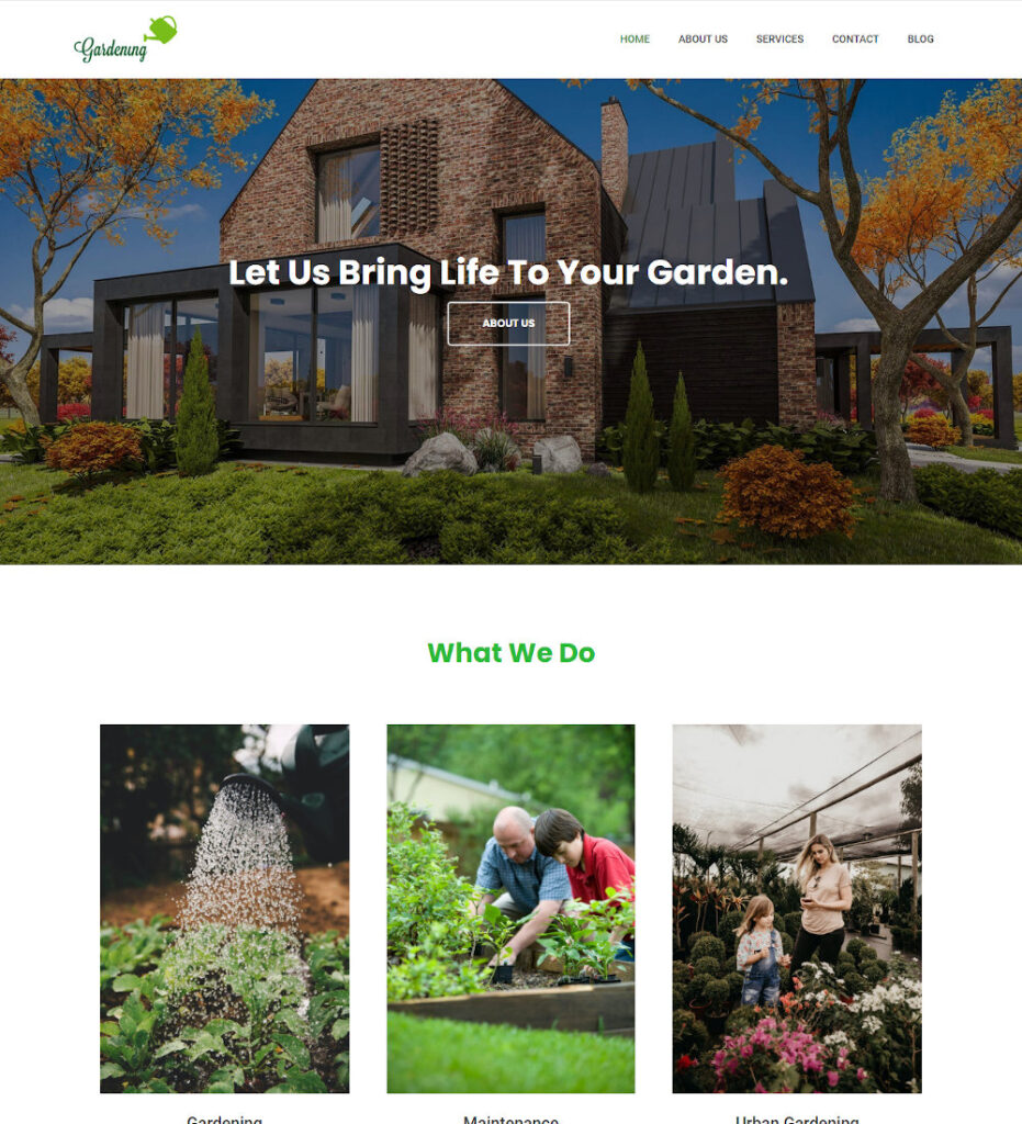 Gardening & Landscaping Joomla Template for Green Businesses ...
