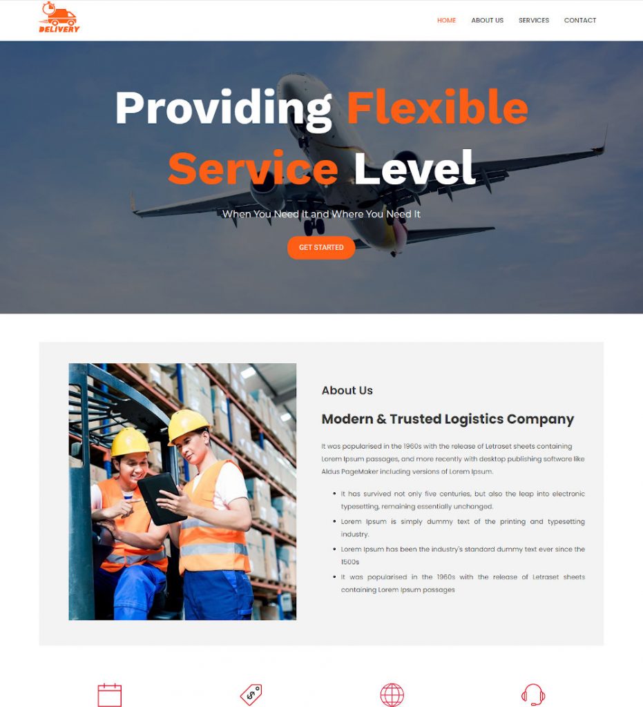 Delivery - Courier & Delivery Service Template - TemplateToaster
