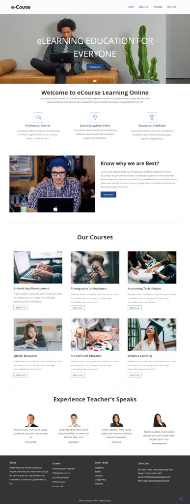 Focus - Online e-Learning Education Template - TemplateToaster