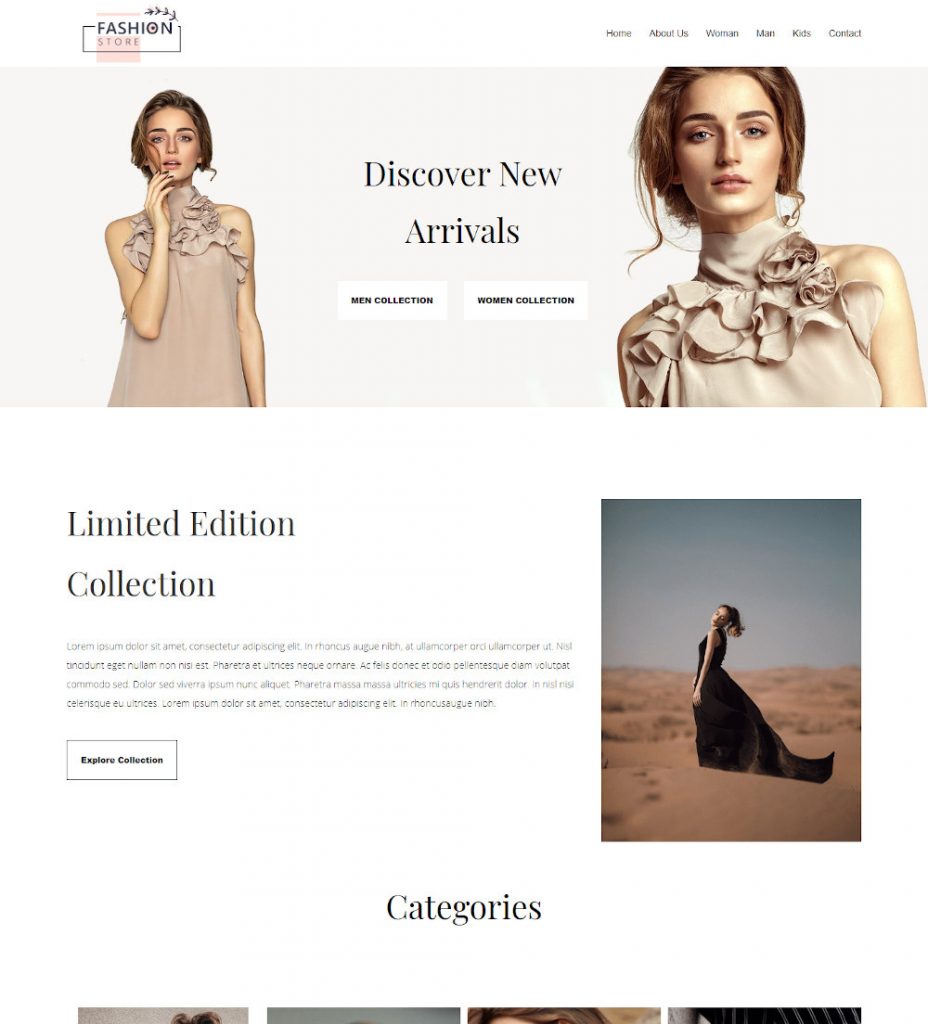 Fashion Store - Clothing Shop Template - TemplateToaster