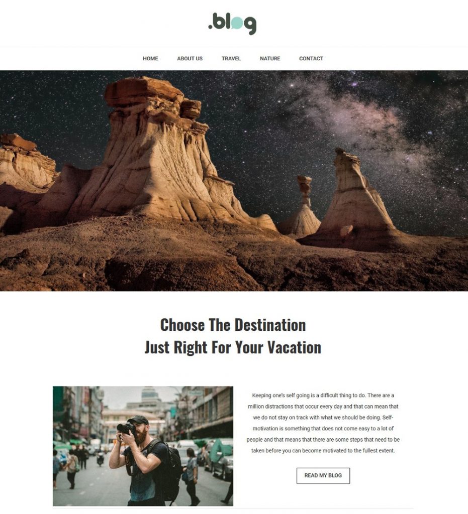 Life Blog - Personal Life Template - TemplateToaster