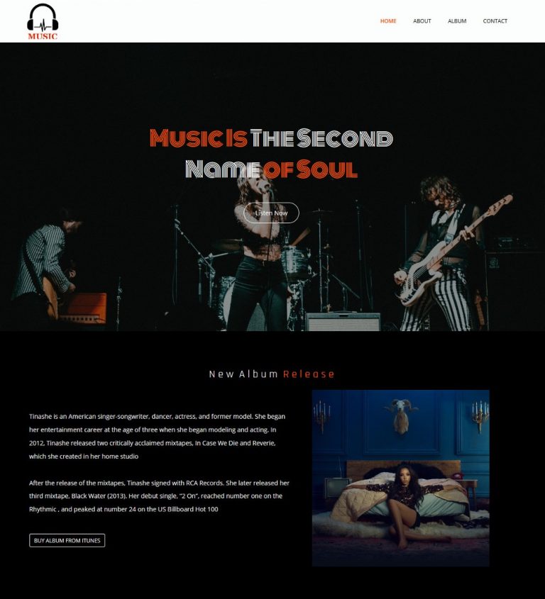 Music - Band, Artists & Music Industry Template - TemplateToaster