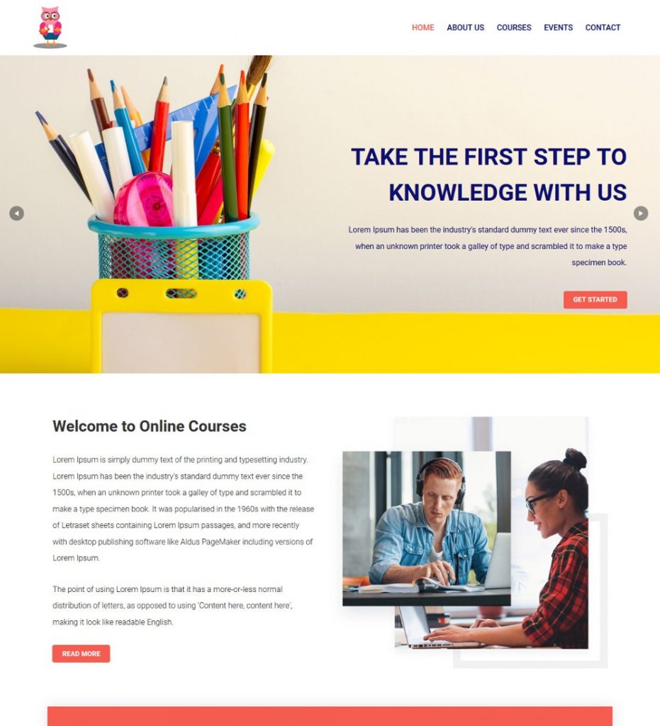 Online Course - Education & Coaching Template - TemplateToaster