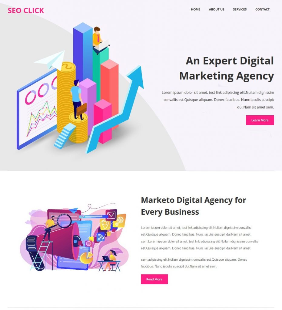 SEO Click - Digital Marketing Agency Template - TemplateToaster