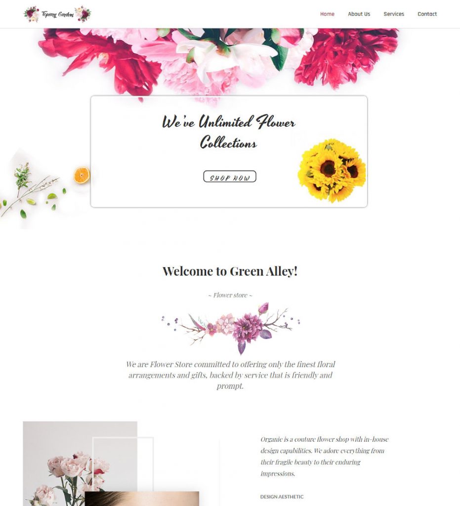 Topiary Garden - Fresh Plants & Topiary Service Template - TemplateToaster