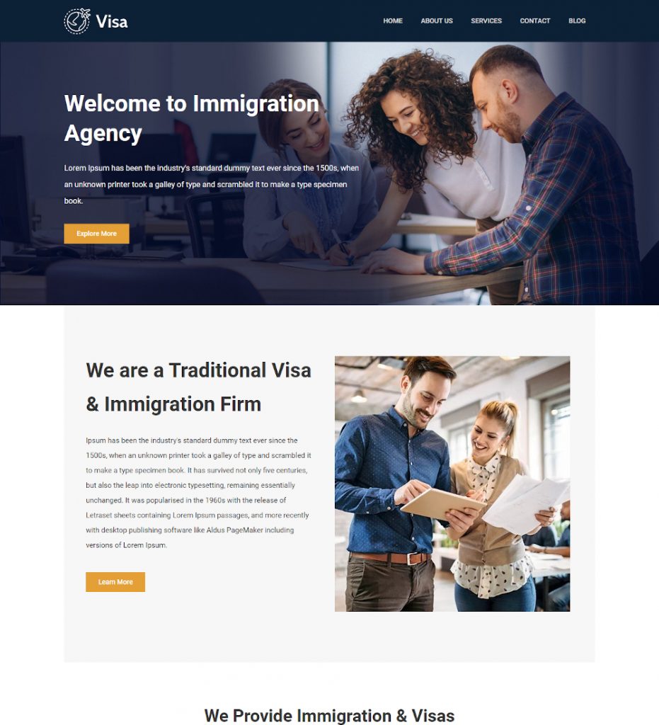 Visa - Immigration & Visa Consulting WordPress Theme - TemplateToaster