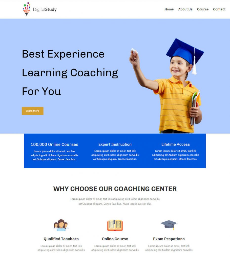Coachter - Coaching Center Template - TemplateToaster