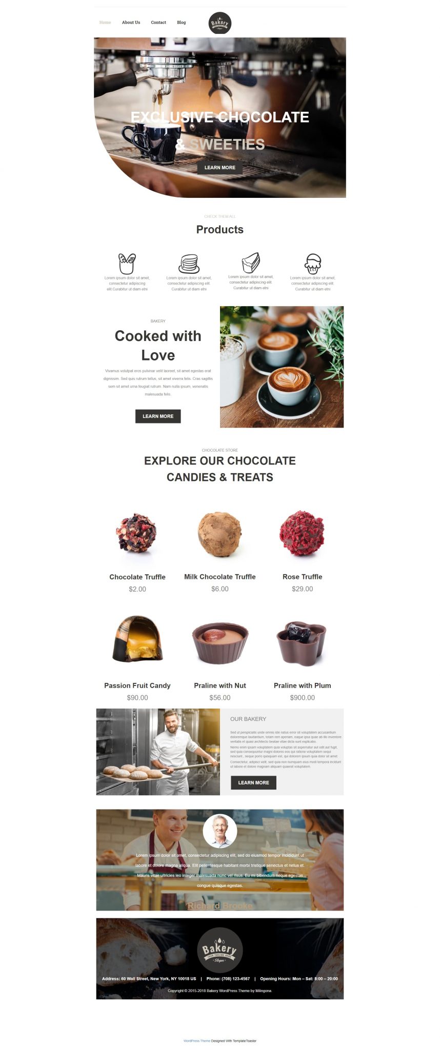 Restro - Bakery and Restaurant HTML Template - TemplateToaster