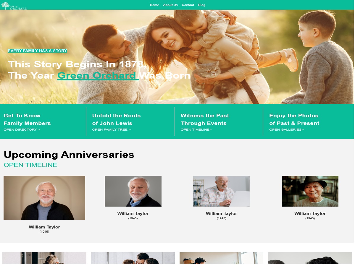 Family Tree WordPress Theme - TemplateToaster